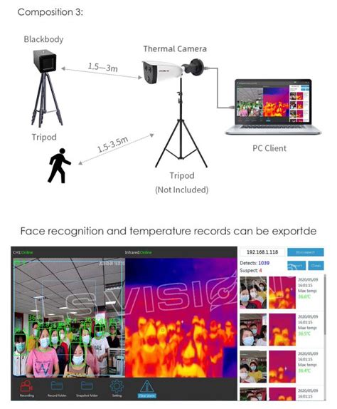 Lsvision Professional Ai Human Body Thermal Temperature Imaging Scanning Ip Camera With