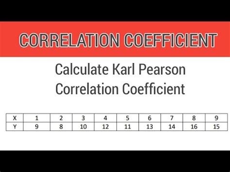 Calculate correlation coefficient | Karl Pearson correlation coefficient - YouTube