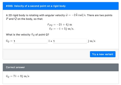 solved 399 velocity of a second point on a rigid body a 2d