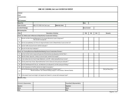 005 Dbm Bc Sdbc Mix Seal Layer Inspection Report Pdf Asphalt Materials