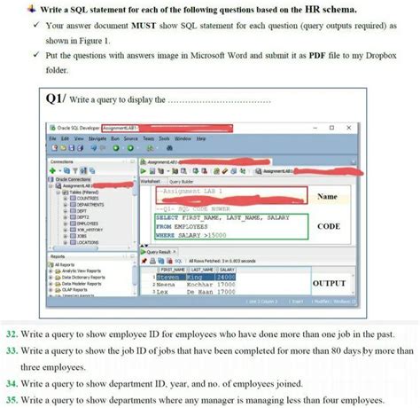 Write A SQL Statement For Each Of The Following Chegg Com