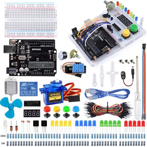 getuscart smraza ultimate starter kit with tutorial breadboard holder jumper wires resistors