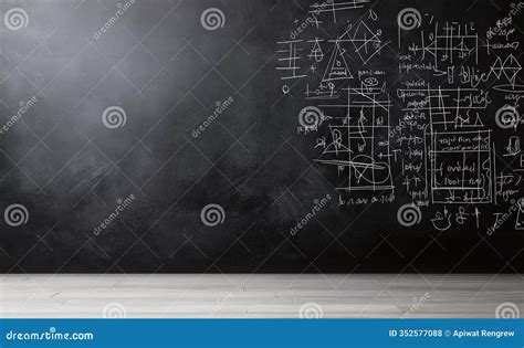 Blackboard Filled With Complex Equations And Diagrams Showcasing Mathematical Concepts And
