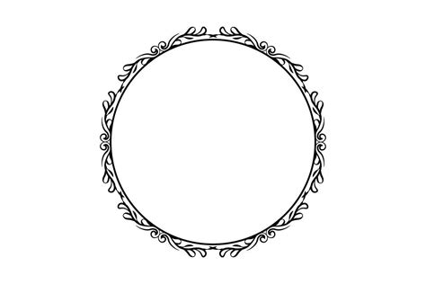 Floral Circle Outline Vector Art Design Graphic By Coxvect · Creative