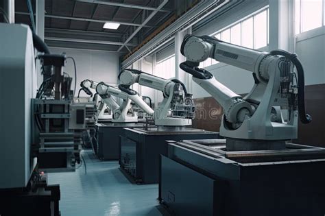 Smart Industry Robot Arms For Digital Factory Production Line Artificial Intelligence For