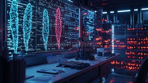 A Technologically Sensitive Monitoring Room Stock Illustration Illustration Of Data