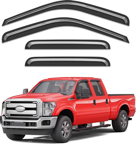 Saleago Outside Mount Window Rain Guards Fit For Ford F250