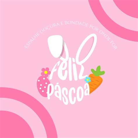Feliz Pascoa Coelho Ovo De Pscoa Premium Vector