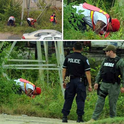 Chris Brown Picking Up Garbage