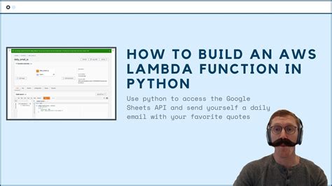 How To Build An Aws Lambda Function To Send Daily Emails Youtube