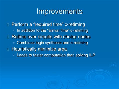 Ppt Continuous Retiming Powerpoint Presentation Free Download Id9546997