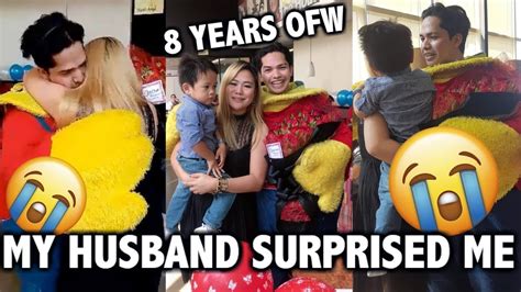 OFW HOMECOMING SURPRISE OF HUSBAND DISGUISES AS MASCOT - YouTube