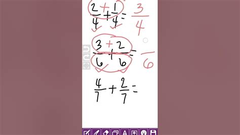 Addition Of Similar Fractions Short Mathtricks Ytshort Maths Math