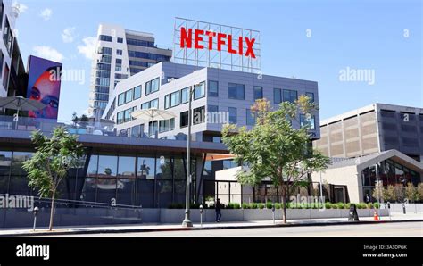 Netflix Corporate Office Building With Signage On Top Located At 1341