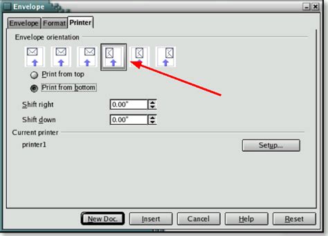 Do Not Forget That Youspecify The Envelope Type In The Printer Setup By Using TheSetup Button As