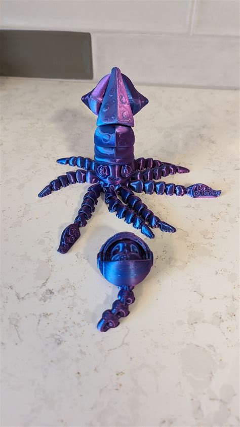 3d Printed Articulated Squid Etsy