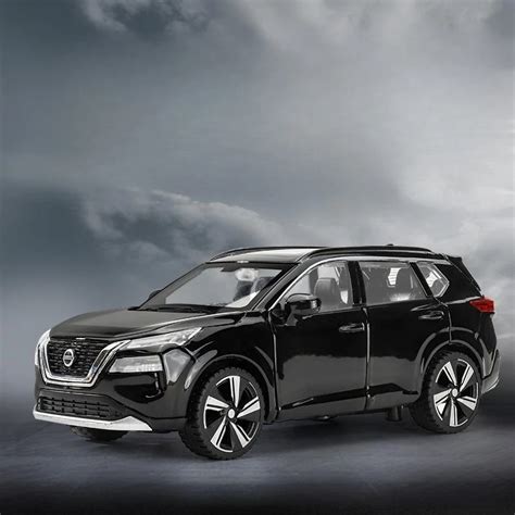 132 닛산 X Trail Suv 미니 소형어처 다이캐스트 장난감 자동차 모델 사운드 및 라이트 도어 티몬