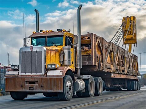 Heavy Haul Truck transporting oversized load | Premium AI-generated image