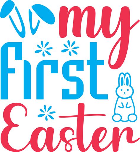My First Easter 20376195 Vector Art At Vecteezy