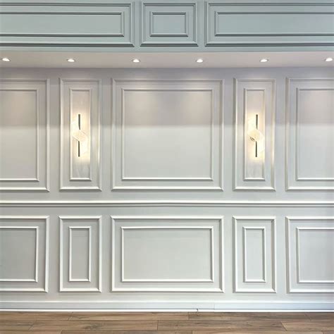 Lined White Polystyrene Wall Molding Wainscoting Paneling Etsy