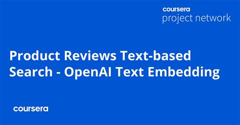 Product Reviews Text Based Search OpenAI Text Embedding