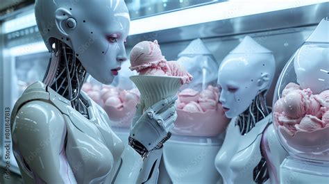 Robotic Ice Cream Party Ice Cream Party Cyborg And Ice Cream Weird
