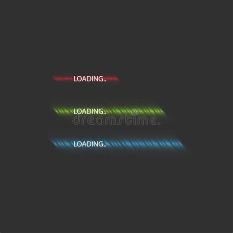 Progress Loading Bar With Lighting Concept Technology Stock Vector Illustration Of Glow