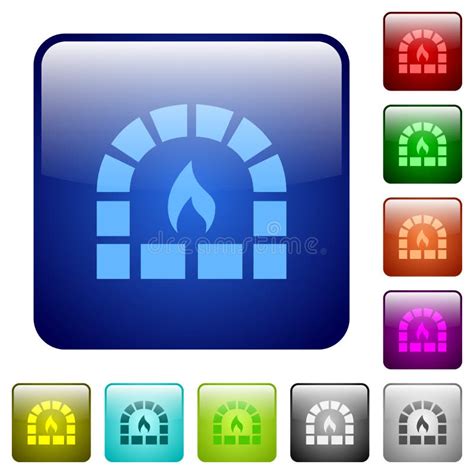 Stone Oven Color Square Buttons Stock Vector Illustration Of Rectangle Purple 192718722