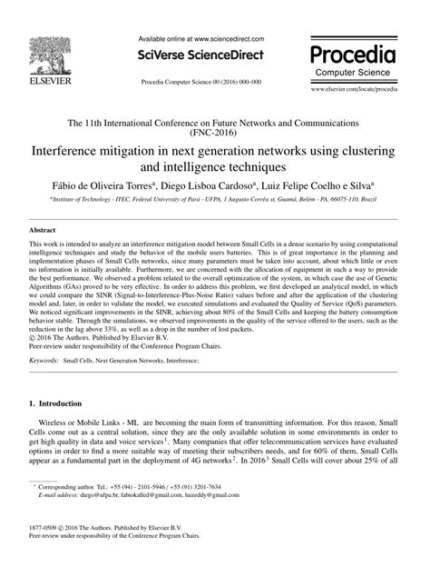 pdf interference mitigation in next generation networks using