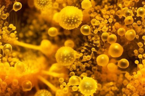 Premium Ai Image A Close Up Of A Plant With Many Bubbles And The Word