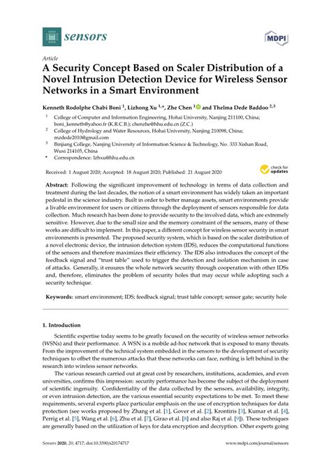 Pdf A Security Concept Based On Scaler Distribution Of A Novel