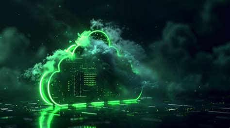 Digital Cloud Computing And Network Security Concept Premium Ai Generated Image