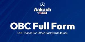 OBC Full Form OBC Stands For Other Backward Classes