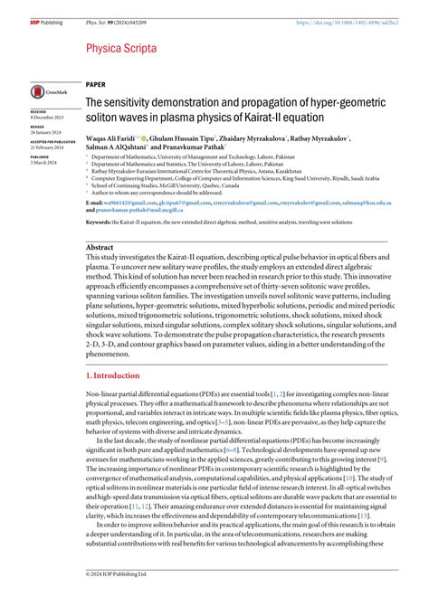 The Sensitivity Demonstration And Propagation Ofhyper Geometric Soliton