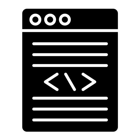 Coding Glyph Icon Vector Art At Vecteezy