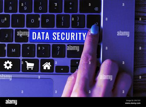Hand Writing Sign Data Security Word Written On Confidentiality Disk