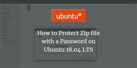 how to protect zip file with password on ubuntu