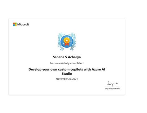 Sahana Acharya On Linkedin Ive Completed The Develop Custom Copilots