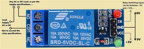 How To Connect 5V Single Channel Relay Module Homemade Circuit Projects