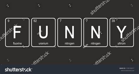 Chemical Elements Periodic Table Funny Phrase Stock Vector Royalty