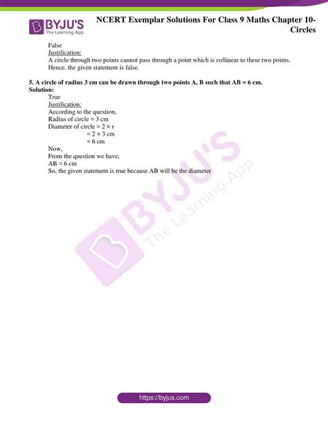 Ncert Exemplar Class 9 Mathematics Chapter 10 Circles