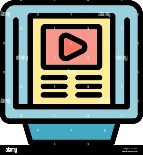 Simple Icon Of A Video Player Interface Showing A Play Button And A Timeline Useful Icon For A