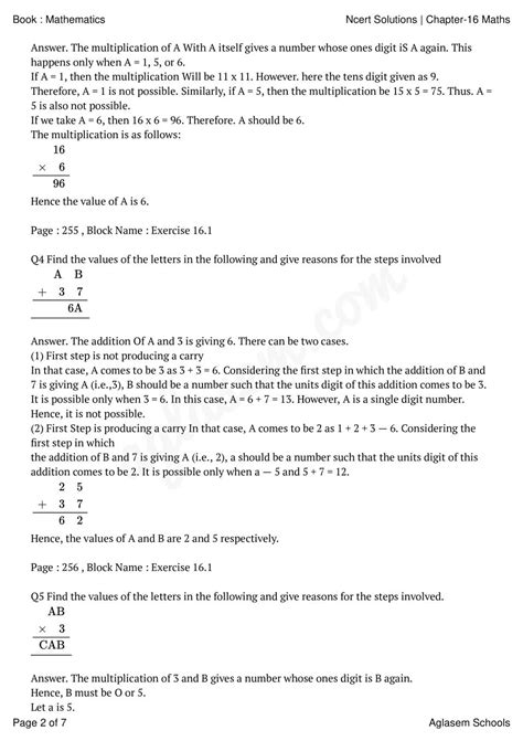 NCERT Solutions For Class 8 Maths Chapter Playing With Numbers PDF