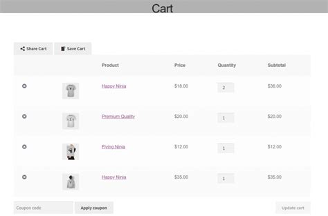 WooCommerce Multi Cart Share Save Share Cart Plugin