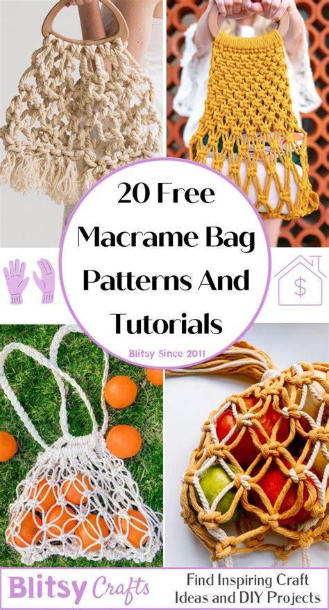 DIY Macrame Bag Pattern Blitsy