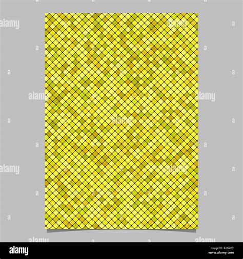 Yellow Diagonal Square Mosaic Pattern Poster Template Stock Vector Image And Art Alamy
