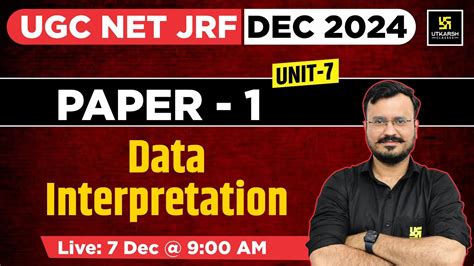 Data Interpretation Paper 1 Unit 7 Ugc Net Jrf Dec 2024 By Himanshu Sir Ugc Net Jrf