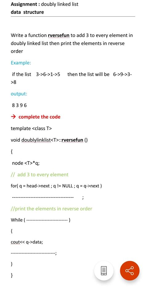 Solved Assignment Doubly Linked List Data Structure Write