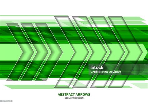 초록 녹색과 흰색 배경 내부 그림자 창조적 인 기하학적 화살표 디자인에 대 한 벡터 일러스트 레이 션입니다 가리기에 대한 스톡 벡터 아트 및 기타 이미지 Istock