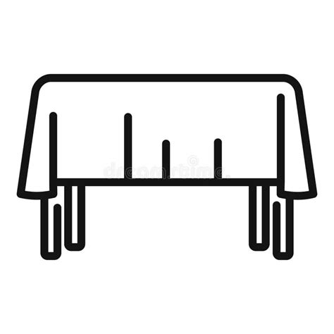 Family Table Icon Outline Vector Home Furniture Stock Vector Illustration Of Isolated